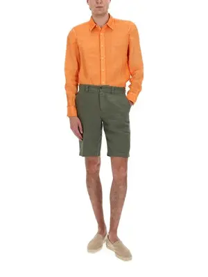120% Lino Linen Shirt - Orange
