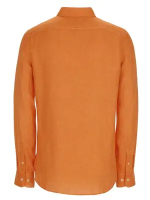 120% Lino Linen Shirt - Orange