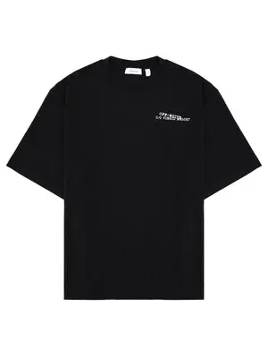 Off-White T-shirt Con Logo - Black