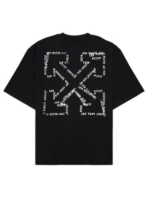 Off-White T-shirt Con Logo - Black