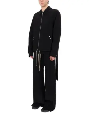 Rick Owens Pantalone Wide Pusher - Black