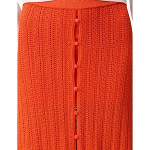 Claudie Pierlot Crochet Maxi Skirt - Orange