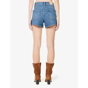 Paige Dani Stitched-pocket Denim Shorts - Sete