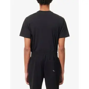 NOW YOU LIVE Arnesby Logo-embroidered Cotton T-shirt - Black