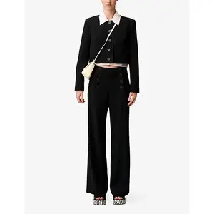 Claudie Pierlot High-rise Wide Leg Trousers - Black