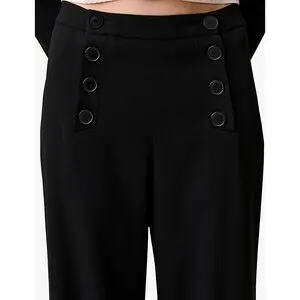 Claudie Pierlot High-rise Wide Leg Trousers - Black