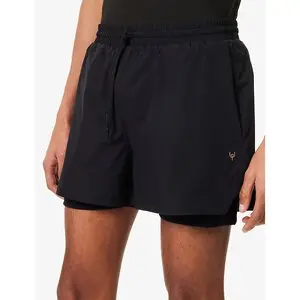 NOW YOU LIVE Gilmorton 2-in-1 Stretch-woven Shorts