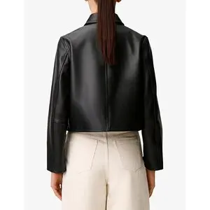 Claudie Pierlot Clasp-front Leather Jacket - Black