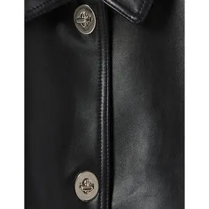 Claudie Pierlot Clasp-front Leather Jacket - Black