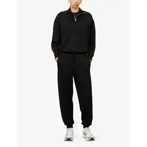 NOW YOU LIVE Rutland High-neck Stretch-woven Sweatshirt - Black
