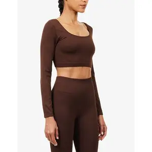 ADANOLA Classic Seamless Open-back Gym Top