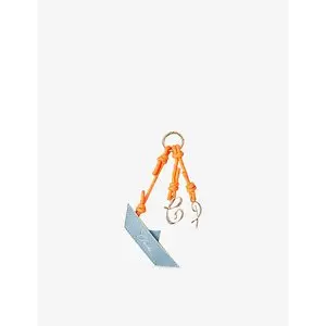 Claudie Pierlot Cp Leather And Cord Keyring - Sky