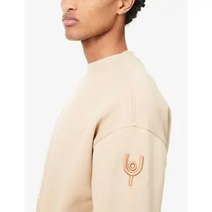 NOW YOU LIVE Logo-embroidered Cotton-blend Sweatshirt