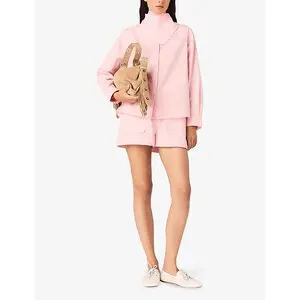 Maje Detachable-scarf Long-sleeved Cotton Shirt