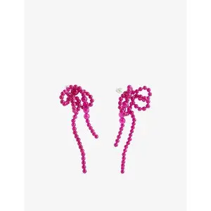 Completedworks Chalcedony Beaded Drop Earrings - Silverfuschia