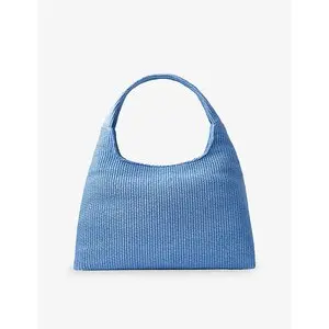 JIMMY CHOO Diamond Hobo Raffia Bag