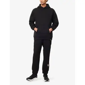 NOW YOU LIVE Logo-embroidered Cotton-blend Hoody