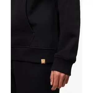 NOW YOU LIVE Logo-embroidered Cotton-blend Hoody