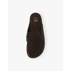 DUNE Suede Mule Loafers - Brown Suede