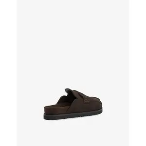DUNE Suede Mule Loafers - Brown Suede