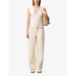 Claudie Pierlot V-neck Jacquard Knitted Bodysuit