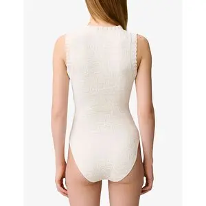 Claudie Pierlot V-neck Jacquard Knitted Bodysuit