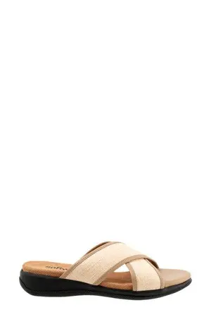Softwalk Cross-strap Slide Sandal