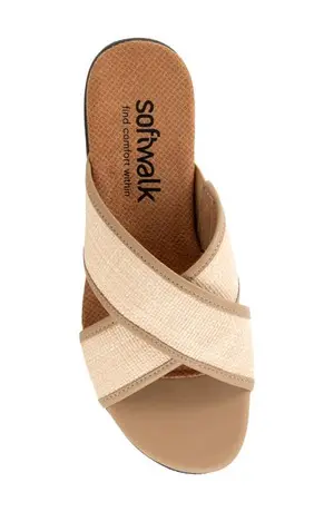 Softwalk Cross-strap Slide Sandal