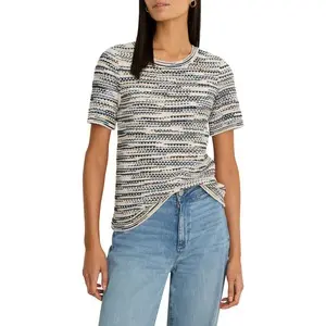 NIC+ZOE Space Dye Tuck Stitch Sweater - Blue Multi