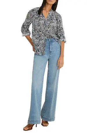 NIC+ZOE Inked Lines Button-up Shirt