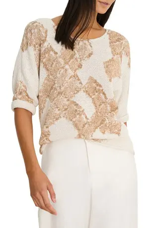NIC+ZOE Cobblestone Stamp Pullover