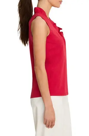 NIC+ZOE Ruffle Around Tank - True Red