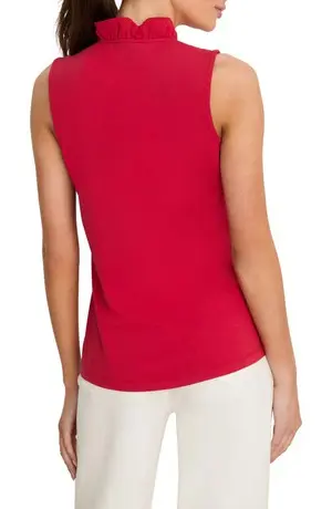 NIC+ZOE Ruffle Around Tank - True Red