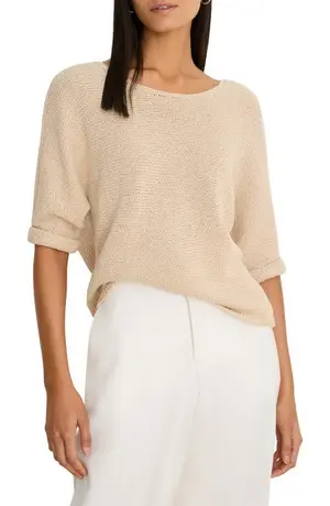 NIC+ZOE Crimpy Roll Sleeve Sweater