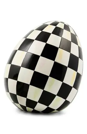 MACKENZIE-CHILDS Courtly Check Small Egg - Black