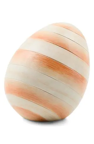 MACKENZIE-CHILDS Coral Stripe Mini Egg - Orange