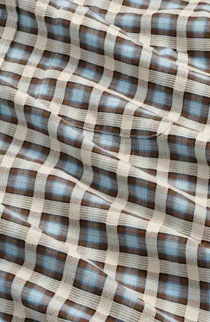 Nn07 Deon 50037 Organic Cotton Button-up Shirt - Blue Check