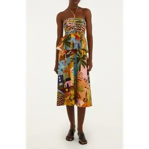 Farm Rio Tie Neck Dresses