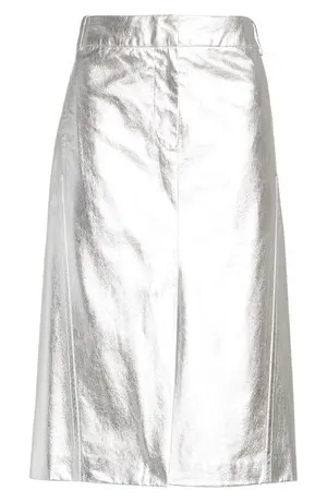 Tibi Tech Faux Leather Skirt