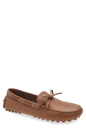 Prada Grid Driving Loafer - Cognac
