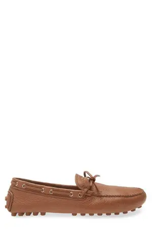 Prada Grid Driving Loafer - Cognac