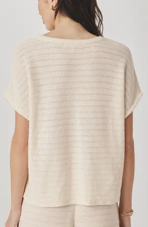 Splendid Marisol Short Sleeve Sweater - Shell