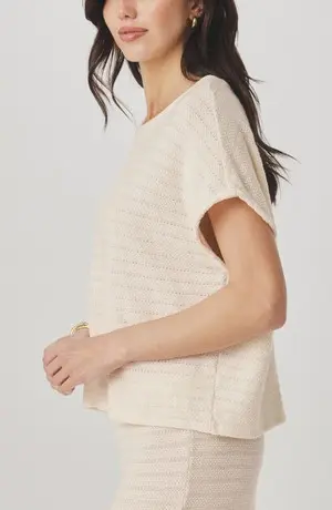 Splendid Marisol Short Sleeve Sweater - Shell
