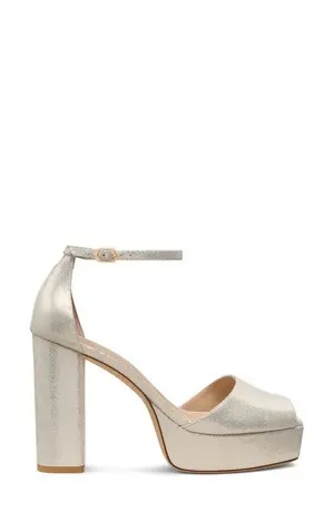 STUART WEITZMAN Sabrina Platform Ankle Strap Sandal - Linendnu