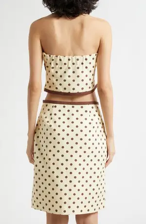 Posse Bowie Strapless Crop Top - Vanilla/choc