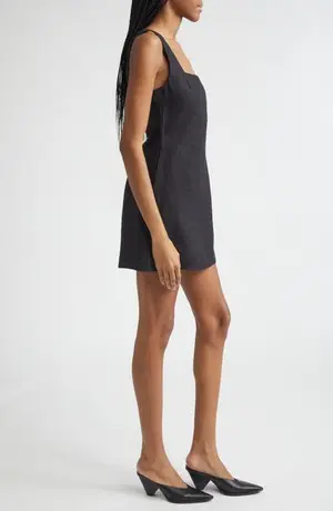 Posse Alice Linen Mini Dress - Black