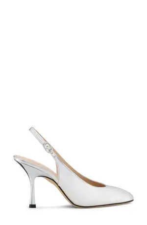 STUART WEITZMAN Madison Slingback Pumps - Silver