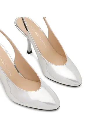 STUART WEITZMAN Madison Slingback Pumps - Silver