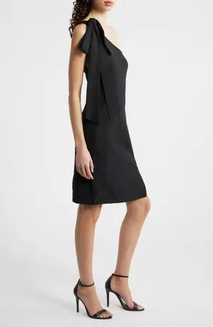 Julia Jordan Bow One-shoulder Cocktail Dress