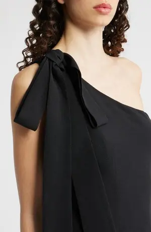 Julia Jordan Bow One-shoulder Cocktail Dress